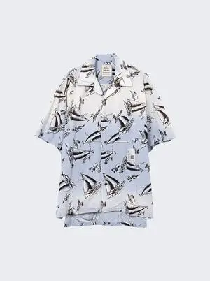 Mihara Yasuhiro Vintage Like Aloha Shirt - Light Blue