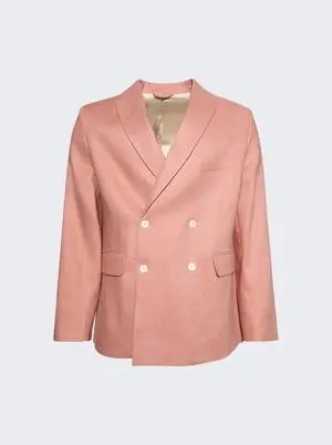 BODE Lightweight Double-breasted Suit Jacket Pink Pink