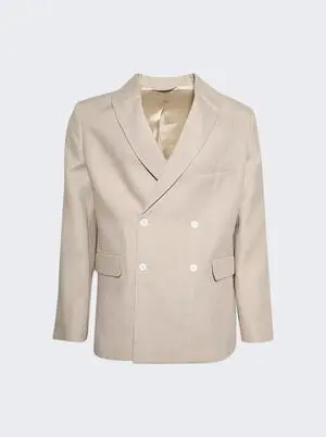 BODE Lightweight Double-breasted Suit Jacket - Wheat
