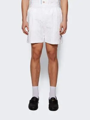 Casablanca Towelling Short - White