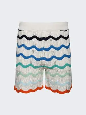 Casablanca Gradient Wave Texture Shorts