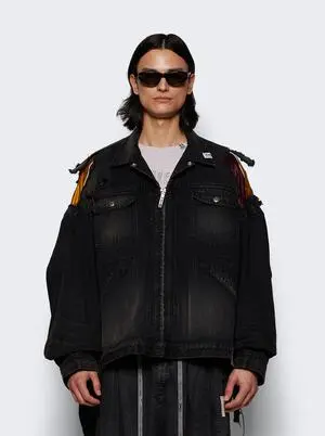 Mihara Yasuhiro Layered Denim Jacket - Black