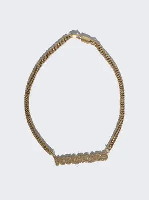 Vetements Gothic Logo Necklace - Gold