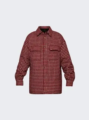 Amiri Boucle Padded Overshirt - Deep Red