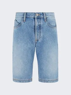 Attico Boyfriend Denim Shorts - Blue