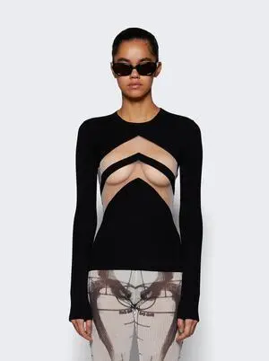 JEAN PAUL GAULTIER Top With Transparent Chevron