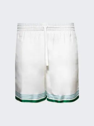 Casablanca Metaphysical Tennis Icon Shorts - White