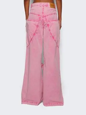 Attico Wide Leg Jeans - Pink