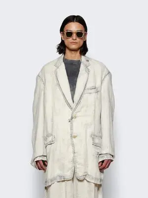 Mihara Yasuhiro Aged Linen Jacket - Grey