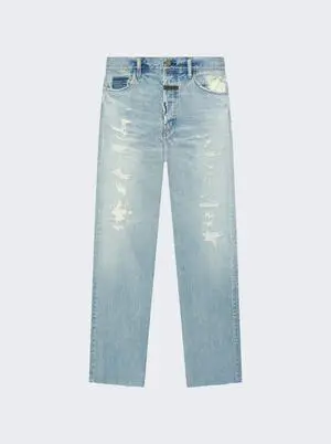 Fear Of God 5 Pocket Straight Leg - Repaired Indigo