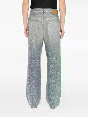Amiri Embellished Straight-leg Jeans