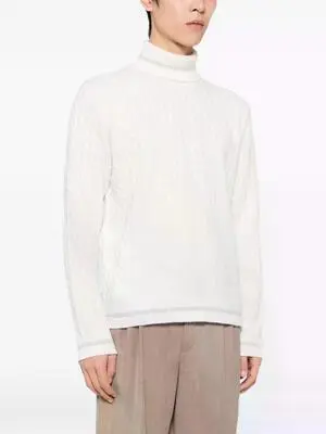 Eleventy Cable-knit Jumper - White