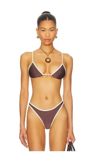 FAE Lumi Triangle Bikini Top - Mocha