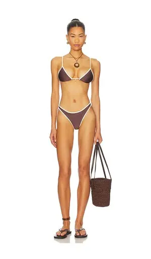 FAE Lumi Triangle Bikini Top - Mocha