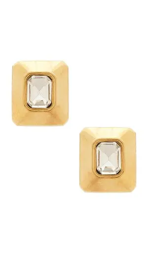 Brinker & Eliza Heritage Stud Earrings - Gold & Crystal