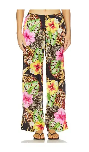 Luli Fama Printed Elastic Waistband Pant
