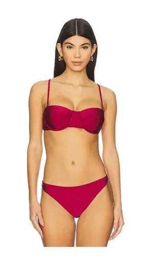 L'Agence Alexandria Bikini Top - Black Cherry
