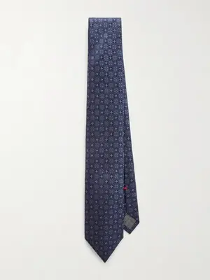 Brunello Cucinelli 7cm Silk-jacquard Neck Tie - Blue