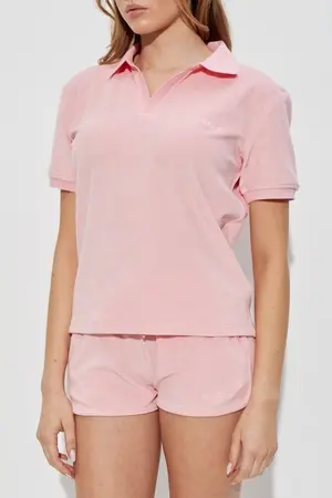 Hunza G Frotte Cotton Polo - Pink