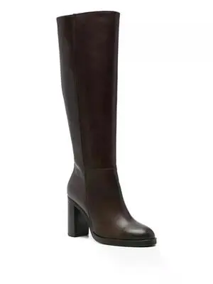 PAOLA PARISI 90mm Zip-up Leather Boots