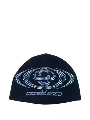 Casablanca Hotfix Logo Beanie - Blue