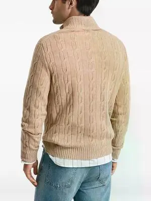 Gant Cable-knit Half-zip Sweater