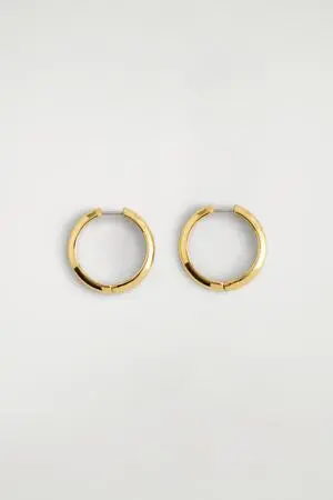 Cos Gold Plated Hoop Earrings Gold-coloured