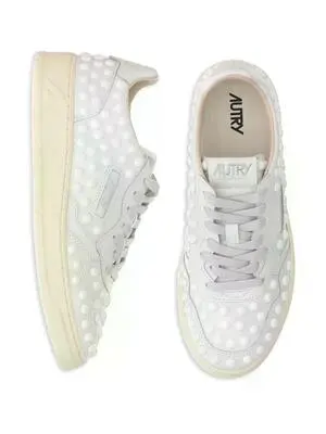 AUTRY Medalist Perforated Studded Leather Sneakers