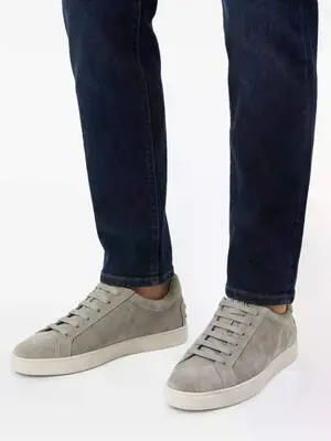 TOD'S Allacciata Cassetta Suede Sneakers - Grey