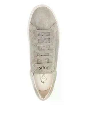 TOD'S Allacciata Cassetta Suede Sneakers - Grey