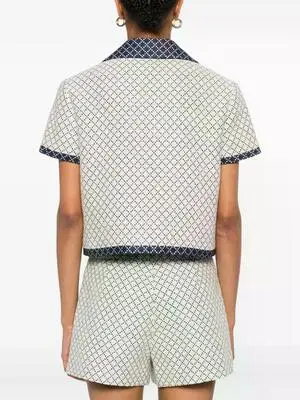 Gucci Short-sleeved Geometric-pattern Jacket