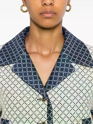 Gucci Short-sleeved Geometric-pattern Jacket