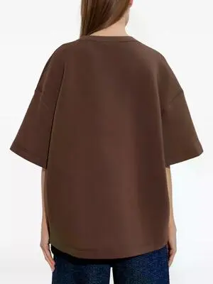 Munthe Graphic-print Cotton T-shirt - Brown