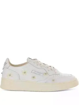 AUTRY Embroidered Flower Trainers