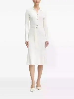 MARCIANO Buttoned Polo-collar Midi Dress