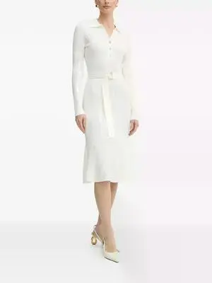 MARCIANO Buttoned Polo-collar Midi Dress