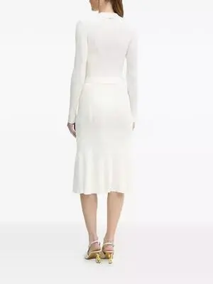 MARCIANO Buttoned Polo-collar Midi Dress