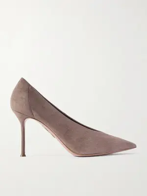 AQUAZZURA Voltaire 85 Suede Pumps - Brown
