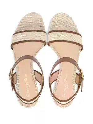 GIANVITO ROSSI Milos Platform Heeled Sandals - Neutrals