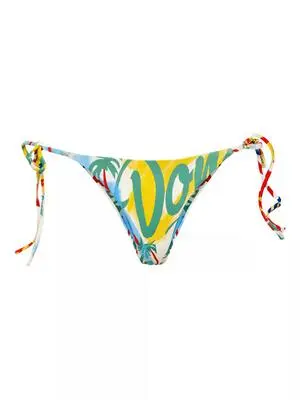DONDE ESTEBAN Bazurto Printed Bikini Bottom - Yellow