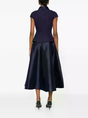 SELF-PORTRAIT Bouclé-effect Tailored Midi Dress