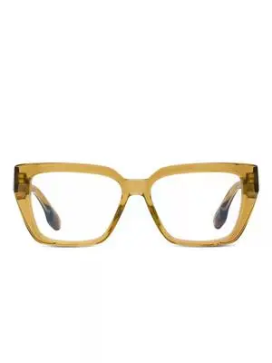 Victoria Beckham Rectangular-frame Glasses - Brown