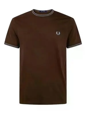 Fred Perry Cotton T-shirt - Brown