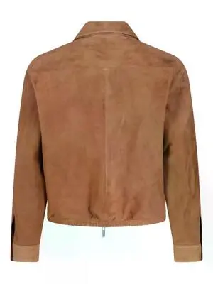 TONYWACK Suede Zip-up Jacket - Brown