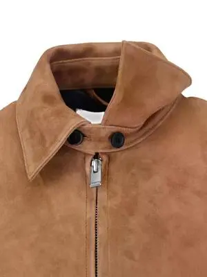 TONYWACK Suede Zip-up Jacket - Brown