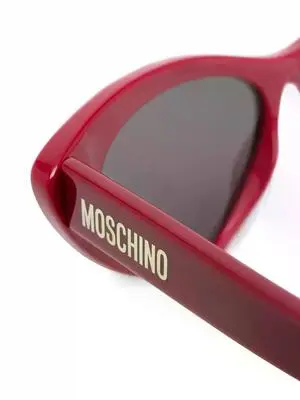 Moschino Heart-shape Frame Studded Sunglasses