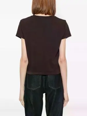 AGOLDE Adine Shrunken T-shirt - Brown