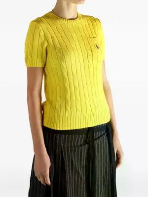 Polo Ralph Lauren Cable-knit Top With Chest Pocket