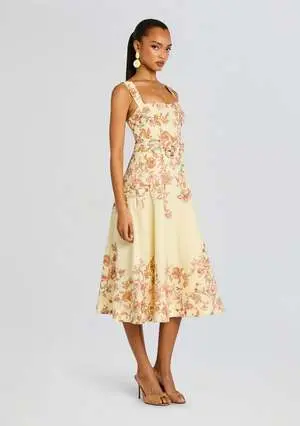 Hemant & Nandita Riah Midi Dress - Ivory