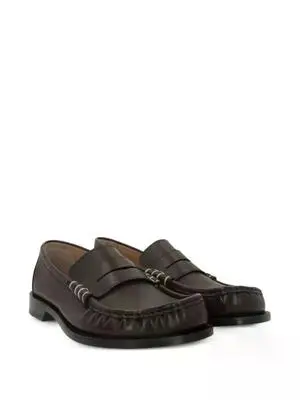 JW Anderson Contrast-stitching Loafers - Brown